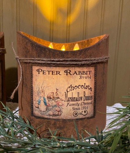 Primitive Country Handcrafted 3 Wick Chocolate Peter Rabbit Easter ...