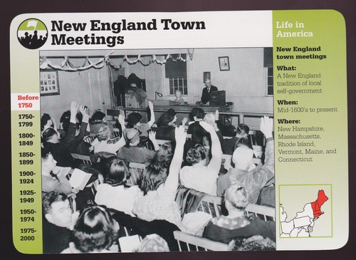NEW ENGLAND TOWN MEETINGS Colonial Democracy 1997 GROLIER STORY OF ...