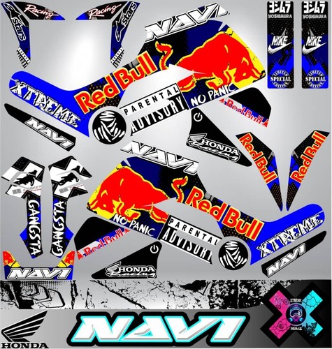 Kit Gráficos Calcomanías Honda Navi 2016 -2023 Graphics Kit Decals ...