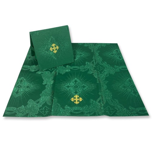 green Burse and Chalice Veil , embroidered, Damask | eBay