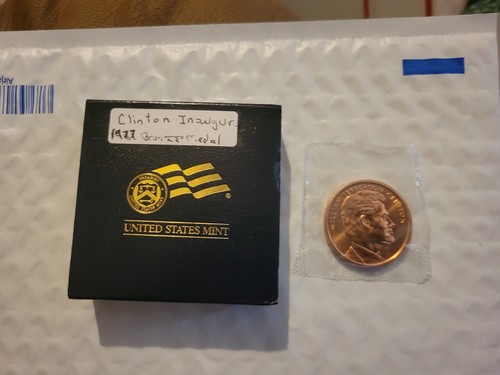 Clinton Inaugural Mint issued Medal Small Size with box | eBay