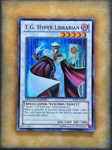 Yugioh T.G. Hyper Librarian REDU-ENSE1 Super Rare Limited Edition NM | eBay