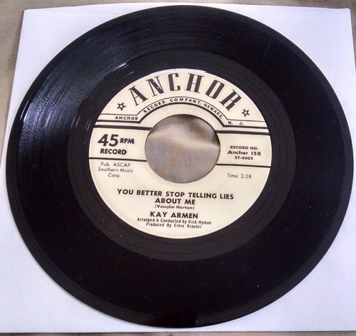 Kay Armen - You Better Stop.../Heart & Soul 45 (Anchor) teen HEAR | eBay