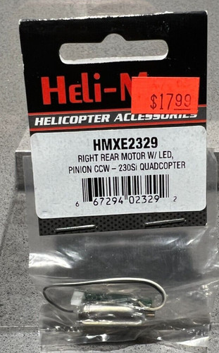 Heli-Max Right Rear Motor w/LED Pinion CCW- 230Si Quadcopter HMXE2329 ...