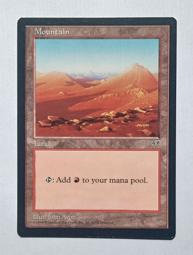 Magic MTG - Mountain (Picture #1) - Mirage Basic Land 1996 - LP | eBay