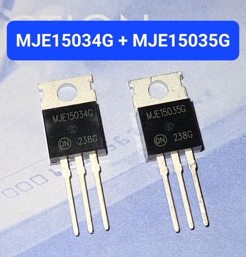 1 pair MJE15034G MJE15035G TO-220 Audio Power Transistors PNP NPN ON 4A ...