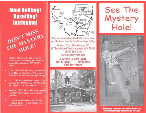 Brochure See The Mystery Hole, Ansted, West Virginia 2019 Laws of ...