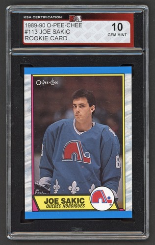 1989-90 OPC #113 JOE SAKIC ROOKIE CARD KSA 10 GEM MINT | eBay