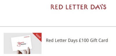 Red Letter Day Voucher for sale | eBay