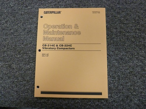 Caterpillar Cat CB-214C & CB-224C Vibratory Compactor Owner Operator ...