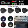 6X M1 Blue LED Light 12V 20A Car Auto Boat Round Rocker WATERPROOF ...