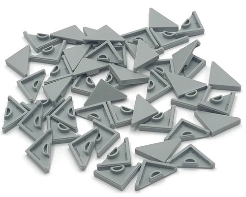 Lego 50 New Light Bluish Gray Tiles Modified 2 x 2 Triangular Pieces | eBay