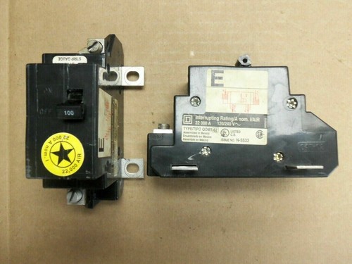 NEW Square D QOM QOM100VH 2 Pole 100 Amp 120/240v Circuit Breaker NTO ...