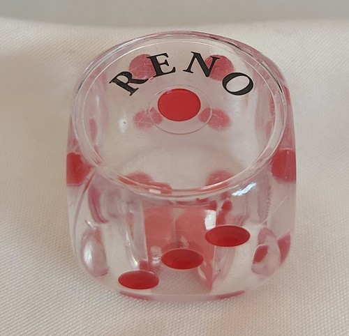 Rare Vintage Large Reno Jumbo Dice In Dice Pair Inside Red Clear White ...