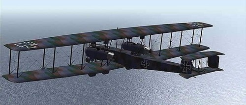 Zeppelin-Staaken R.VI German Bomber Biplane Wood Model Regular Free ...