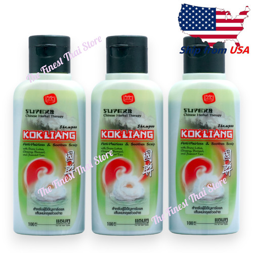 Kok Liang Chinese Ginseng Herbal Shampoo Hair Care, Soothes Scalp 100ml ...