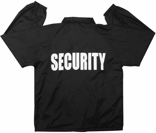 Black Tactical Security Guard Officer Bouncer Coaches Lightweight ...