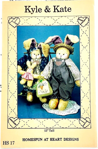 Stitchery Craft Pattern Vintage Homespun at Heart Design KYLE & KATE 13 ...