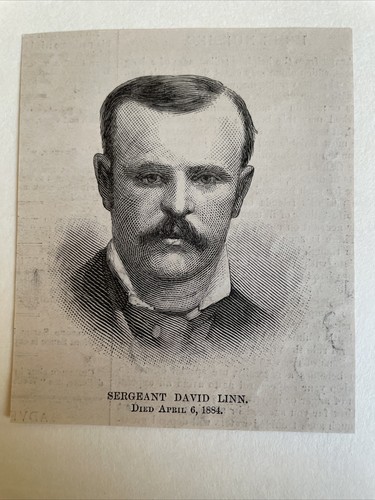Sergeant David Linn 1884 Harper's Weekly Sketch Print RARE! | eBay