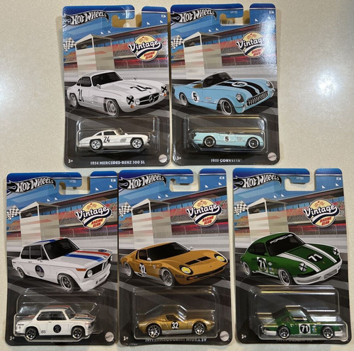 NEW 2024 Hot Wheels Vintage Racing Cars Set of 5 HRT81 | eBay