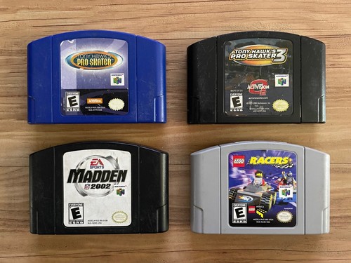 Nintendo 64 N64 Games Lot of 4 - Tony Hawk Pro-Skater LEGO Racing ...