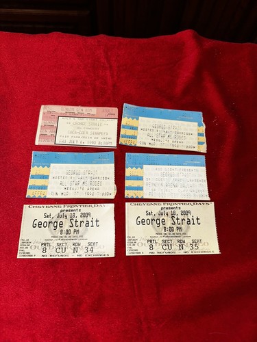 6 Vintage George Strait tickets stubs | eBay
