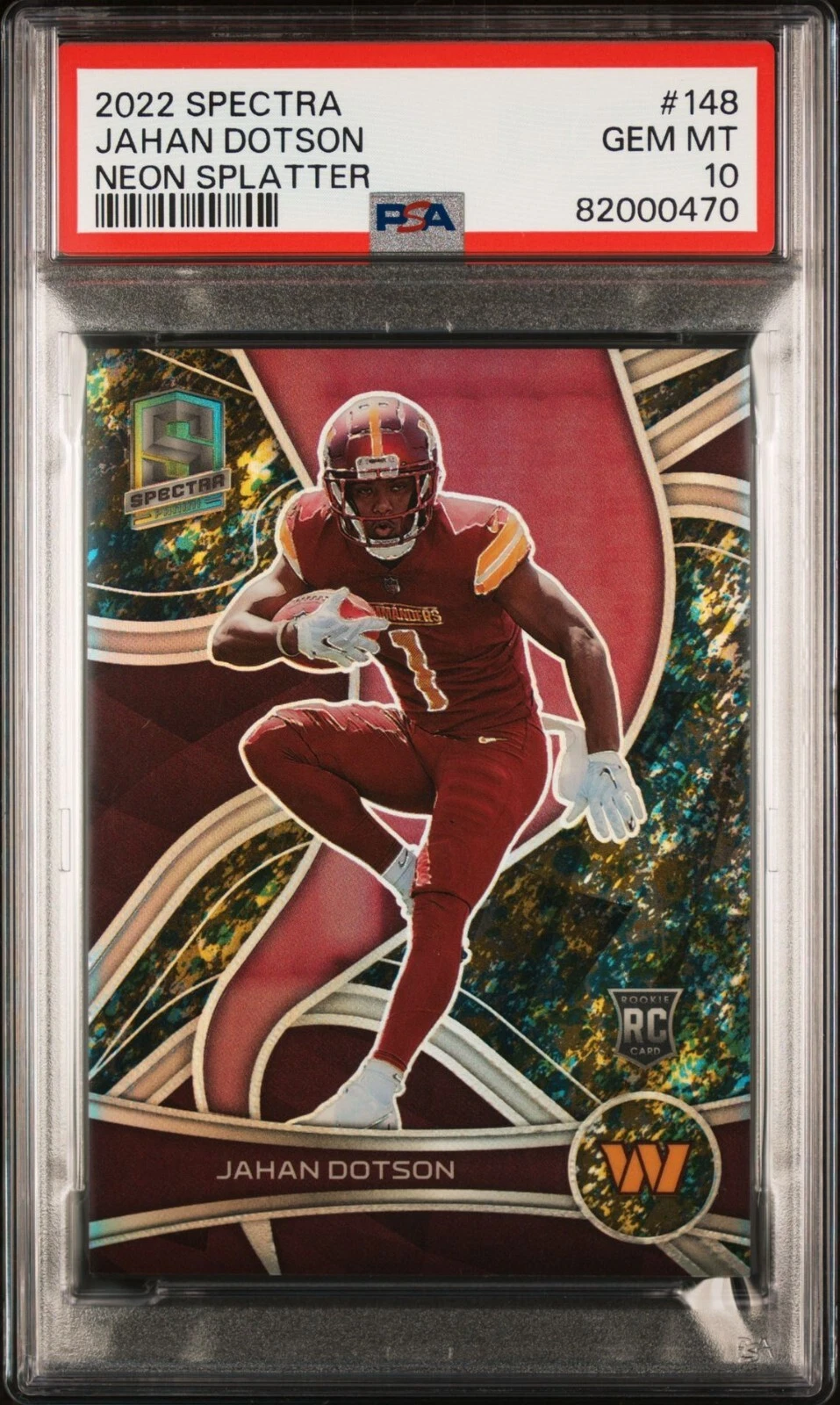Jahan Dotson 2022 Spectra #148 Neon Splatter /8 Price Guide - Sports ...