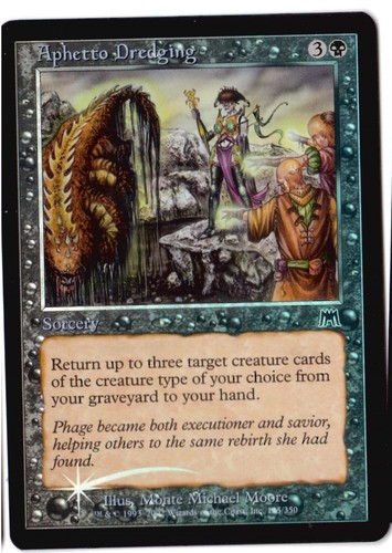 Magic The Gathering ONSLAUGHT APHETTO DREDGING FOIL BLACK SORCERY 2002 ...