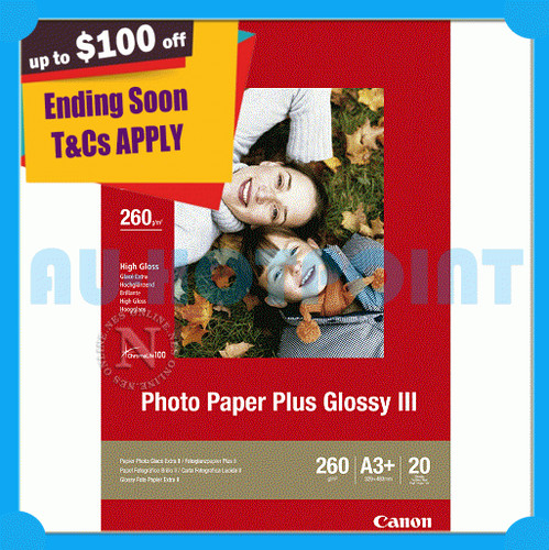 Canon A3+ PP-301A3+ Photo Paper Plus High Glossy II 270gsm/20xPack for ...