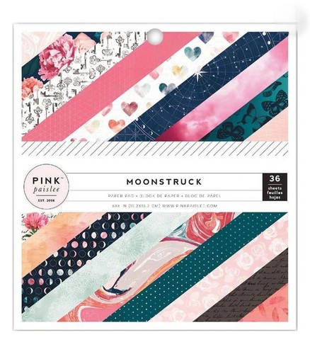 Pink Paislee Single-Sided Paper Pad 6"X6" 36/Pkg Moonstruck W/24 ...