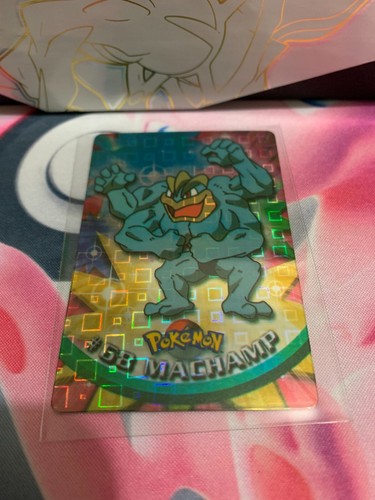 Pokemon Topps 1999 Vending Series STICKER Holo Prism #68 Machamp | eBay