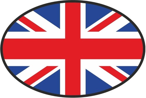 UK GREAT BRITAIN UNITED KINGDOM COUNTRY CODE OVAL WITH FLAG STICKER | eBay
