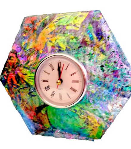 handcrafted resin poured mantle clock | eBay