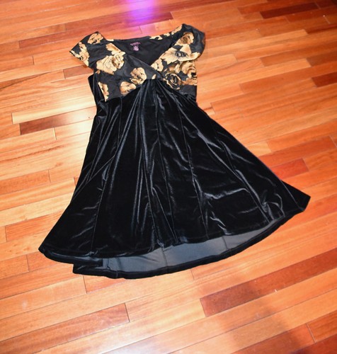 Signature By Robbie Bee Women Evening Dress Size 16W Black Velvet | eBay