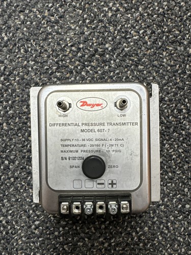 Dwyer Model 607 Differential Pressure Transmitter Preowned | eBay
