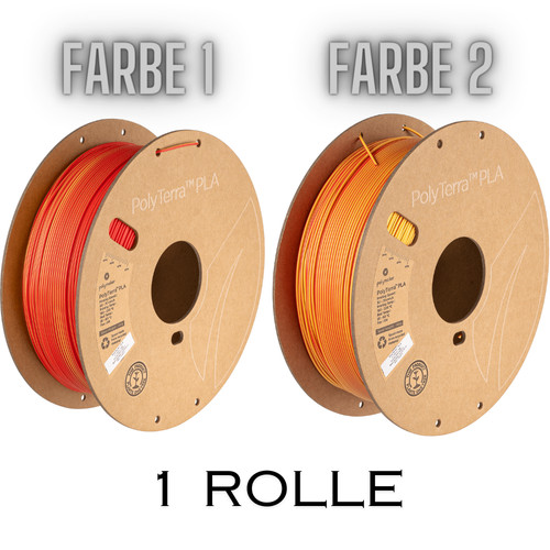 Polymaker Polyterra PLA Dual Color Filament Red-Yellow 1,75mm 1Kg 3D ...