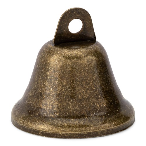 Space clearing bell of iron 3,5x3,7cm sound bronze colored Christmas ...