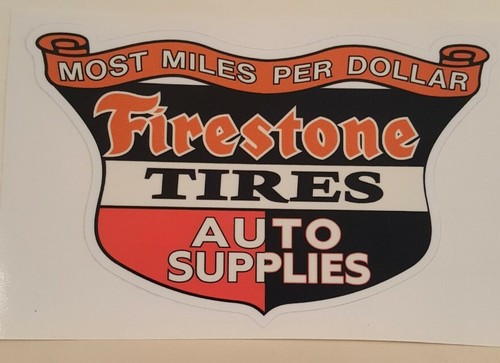 Firestone Shield Sticker Decal | Hot Rod Rat Vintage Look Drag Racing ...