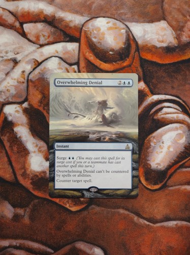 Magic the Gathering Overwhelming Denial Hand Painted Unique Custom MTG ...