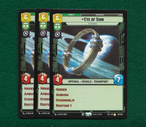 STAR WARS UNLIMITED LEGENDS OF THE FORCE RARE (3X) #88 EYE OF SION | eBay