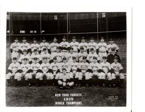 1939 NEW YORK YANKEES GEHRIG LAST TEAM PHOTO DIMAGGIO BASEBALL HOF MLB ...