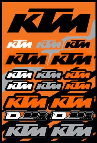 KTM COR2 DECAL SHEET Motorcycle Stickers Set | eBay