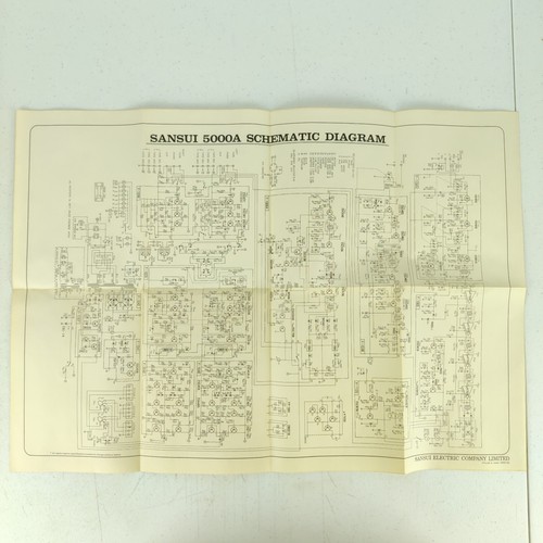 Sansui 5000A Stereo Receiver Schematic Diagram, Genuine OEM | eBay