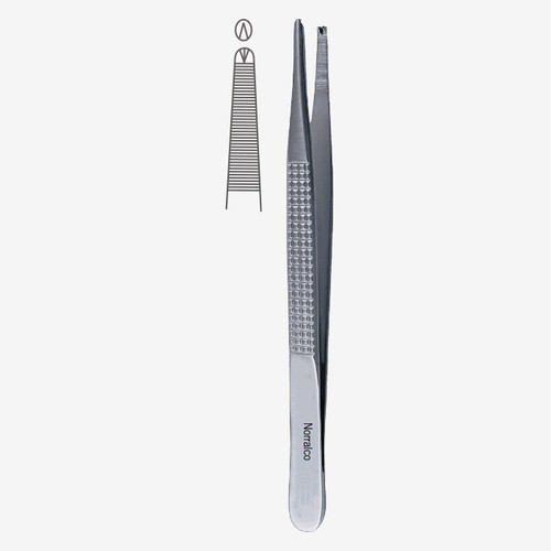 3 BONNEY Tissue Forceps, 7", Straight, Serrated Tips 1 x 2 Teeth | eBay