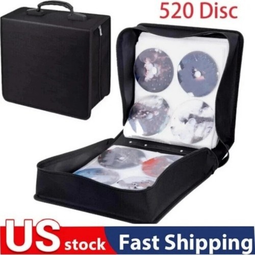 520 Disc CD DVD Portable Organizer Holder Storage Case Wallet Album ...