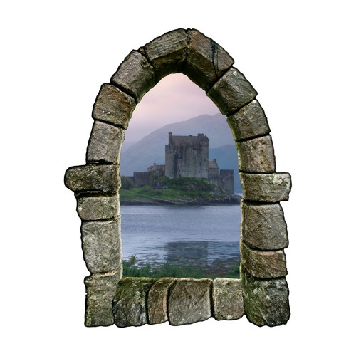 Castle Window Wall Decal Design 1 - 27.5" tall x 21" wide | eBay