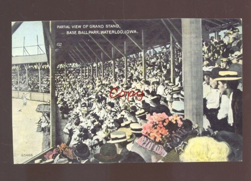 WATERLOO IOWA BASEBALL STADIUM GRANDSTAND POSTCARD COPY | eBay