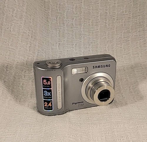 Vintage Silver SAMSUNG Digimax D53 5.0 Megapixel Compact Digital Camera ...