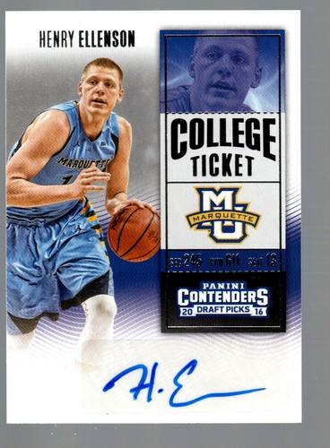 2016-17 Panini Contenders Draft Picks #105A Henry Ellenson Autograph ...