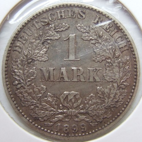 Coin German Empire Empire Silver 1 Mark 1899 J in Very fine | eBay